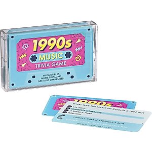 Ridley’s 1990s Music Trivia Card Game – Quiz Game for Adults and Kids – 2+ Players – Includes 40 Cards with Unique Questions – Fun Family Game – Makes a Great Gift