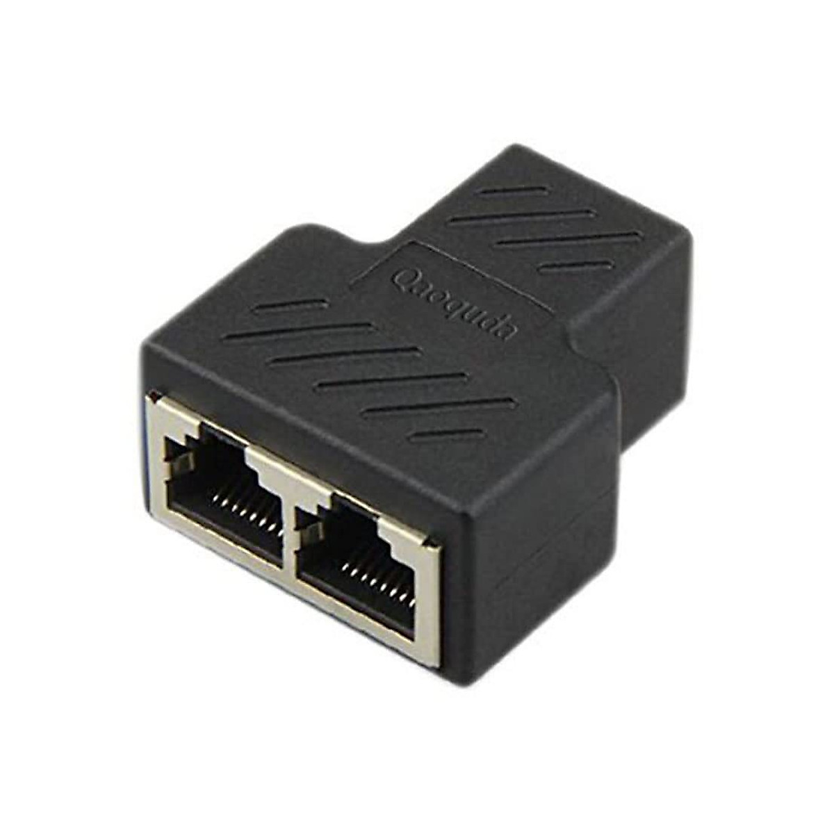 Qaoquda RJ45 Splitter Adapter 1 to 2 Dual Female Port CAT 5/CAT 6 LAN Ethernet Socket Splitter Connector Adapter