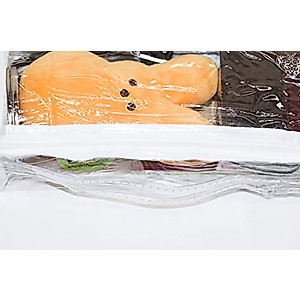 Clear Vinyl Zippered Storage Bags 9.5 x 11.5 x 2 Inch 10-Pack with Handle