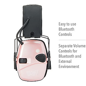 HOWARD LEIGHT Honeywell Ademco Howard Leight Impact Sport Bluetooth Metallic Rose Gold, Youth/Adult Small (R-02544)