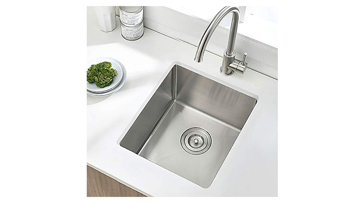BoomHoze Stainless Steel Undermount Bar Sink - 15x17