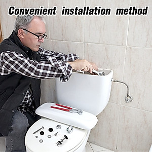 2PCS Universal Toilet Bolts Toilet Tank to Bowl Bolt Kits with Rubber Washers Toilet Tank Replacement Kit Butterfly Nuts Stainless Steel Toilet Seat Screws Extra Long Nut Screw for Fastening (Silver)