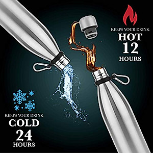 Diversion Safe Water Bottle - Stainless Steel Bottle Safe Box with Hidden Compartment for Cards, Keys, Cash, and Valuables - Insulated Bottle for Hot and Cold Drinks - 18 Ounces