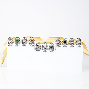 AUDRIELLE 925 Sterling Silver Ring, Pink Opal Oval Shape Handmade Gemstone, Adjustable