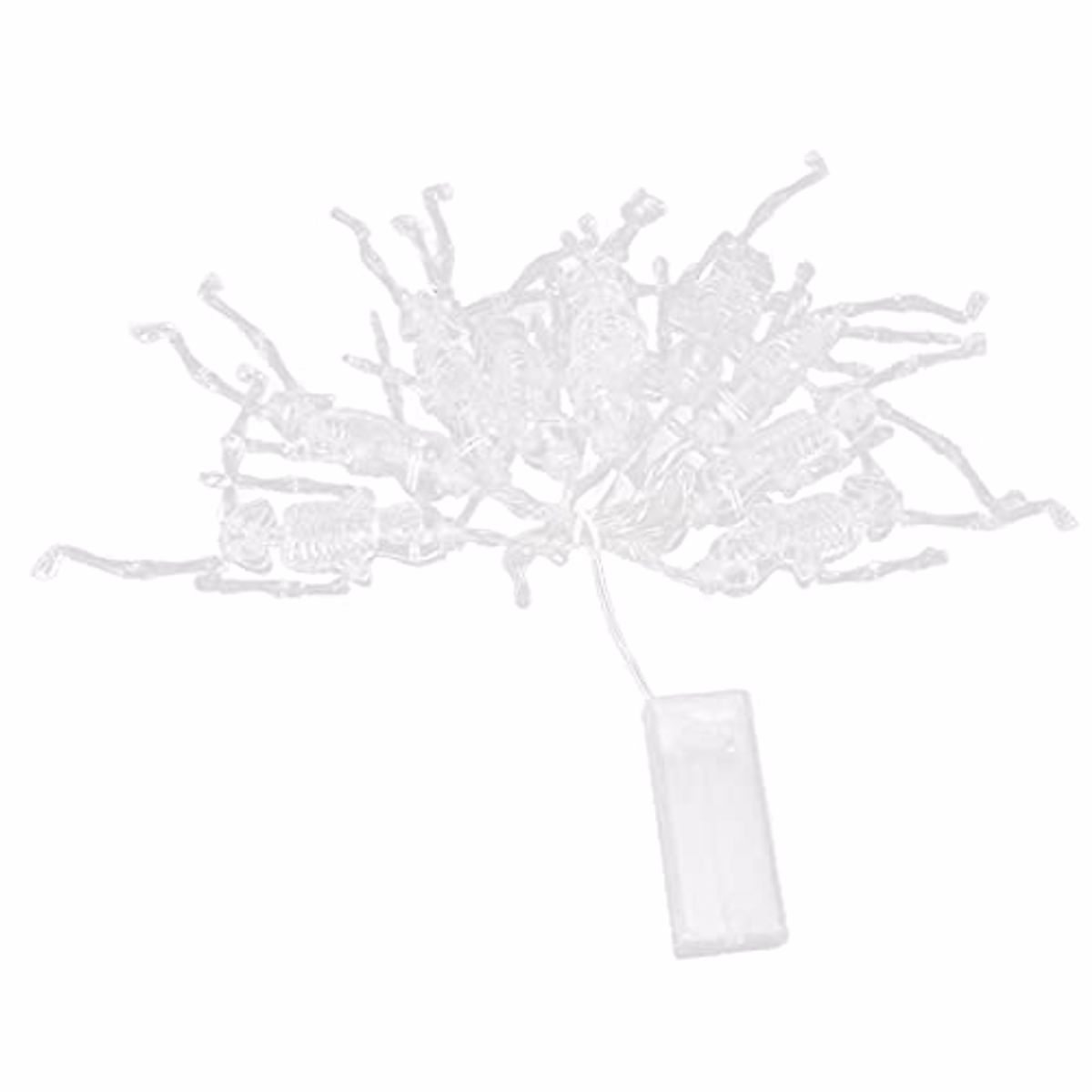 SALUTUY Decorative Lights, Warm Light LED String Light Skeleton Cute and Scary Unique Plastic Decorative String Lamp for Homes Gardens, Courtyards