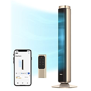 Dreo Tower Fan Smart Voice Control, 25 DB Quiet DC Portable Bladeless Fan, 90° Oscillating, 12H Timer, 42 Inch Floor Fans & Smart Tower Fan Voice Control, 120° Oscillating Fan Works