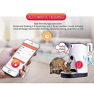 ZZK Intelligent Automatic Pet Food Feeder Pet Water Dispenser Cat Waterer Remote Video Surveillance Cat and Dog Automatic Pet Feeder