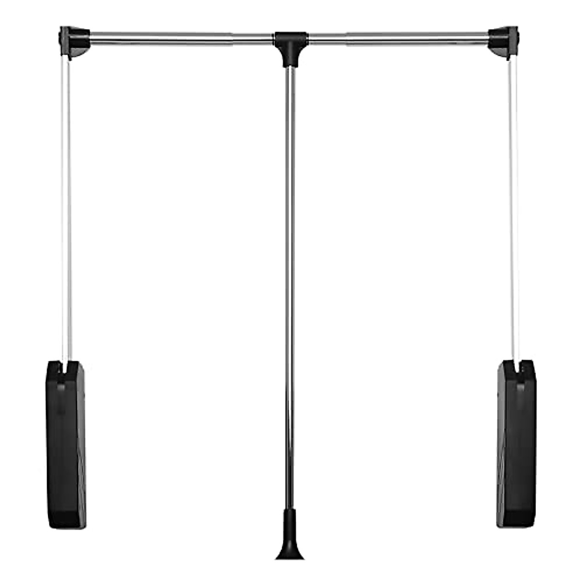 Pull Down Closet Rod, Pull Down Wardrobe Organizer, 26 lbs load capacity, Adjustable 35-47 Inch for Hanging Clothes Wardrobe Lift Rail Organizer, Heavy Duty Closet Pull Down Rods Hanger