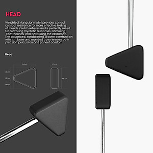 MDF Instruments Professional-Grade Taylor 2.0 Neurological Reflex Hammer - Free-Parts-for-Life & Lifetime Warranty - Black (MDF505XL-11)