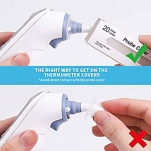 500pcs Ear Thermometer Probe Covers,Ear Thermometer Covers,Thermometer Ear Covers Compatible for All Braun Thermometer Ear Covers Disposable Covers