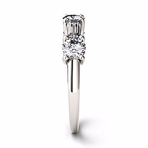 Moissanite by Charles & Colvard 5x2mm Straight Baguette Fashion Ring-size 9 1.15cttw DEW