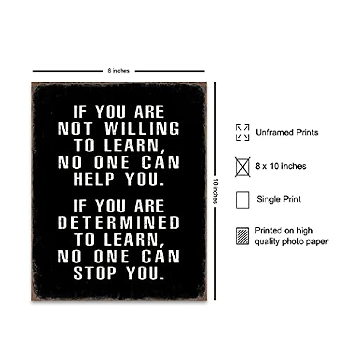 Motivational Wall Art - Office Wall Art & Decor Motivational poster - Positive Quotes Wall Decor - Encouragement Gifts - Positive Sayings for Wall Decor - Entrepreneur Wall Art - Inspirational Quotes