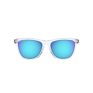 Oakley unisex adult Oo9245 Frogskins Low Bridge Fit Sunglasses, Crystal Clear/Prizm Sapphire, 54 mm US
