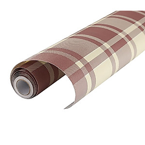 Self Adhesive Vinyl Vintage Red Plaid Drawer Liner Contact Paper for Kitchen Cabinets Dresser Drawer Table Cupboard Furniture Walls Crafts 17.7x117 Inches