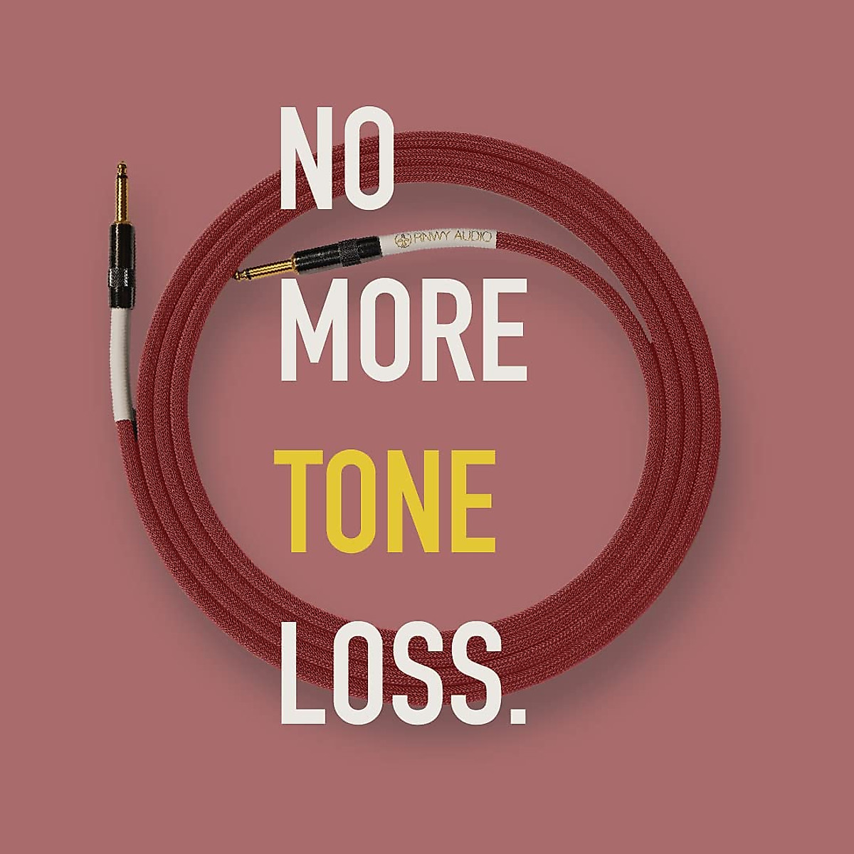 Runway Audio Instrument Cable - Lowest Capacitance Cable on The Market (10ft, Straight to Straight, Aqua-Blue)