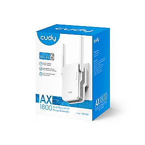 Cudy New AX1800 Mesh WiFi 6 Extender Internet Booster, WiFi 6 Range Extender Covers up to 2000 sq.ft and 30 Devices, Dual Band Repeater up to 1.8Gbps Speed, AP Mode, Gigabit Port, RE1800