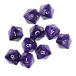 10 Pieces Multi-Sided Polyhedral Dice 8 Sided Game Dice Fit for Dungeons and Dragons Party Table Games (Puple)