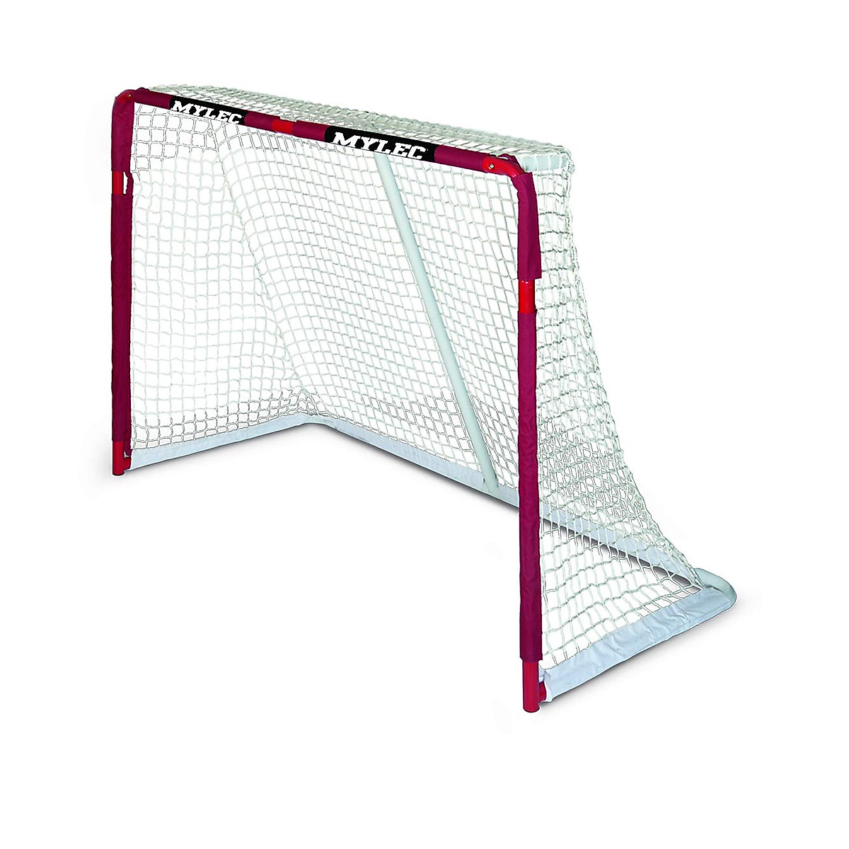 MyLec Hockey Net Goal for Outdoor Sports, Alloy Steel with Nylon Net, Portable Hockey Net, Easy Assembly with Sleeve Netting System, Perfect Hockey Gifts (Red, 32 Pounds)