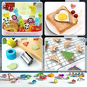 Sandwich Cutter and Sealer Set, Cookie Cutter set 53pcs, Mini Cookie Stamp Mold, Vegetable Fruit Cutter Molds, DIY and Food Decoration Tools