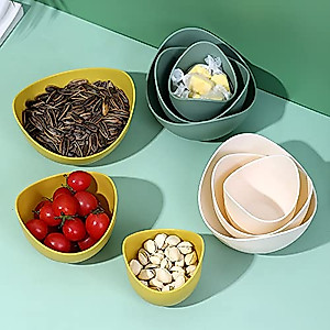 Bsxgse Combinable and Stackable Flower Shaped Fruit Plate Snack Storage Tray Kitchen Organizing (White, One Size)