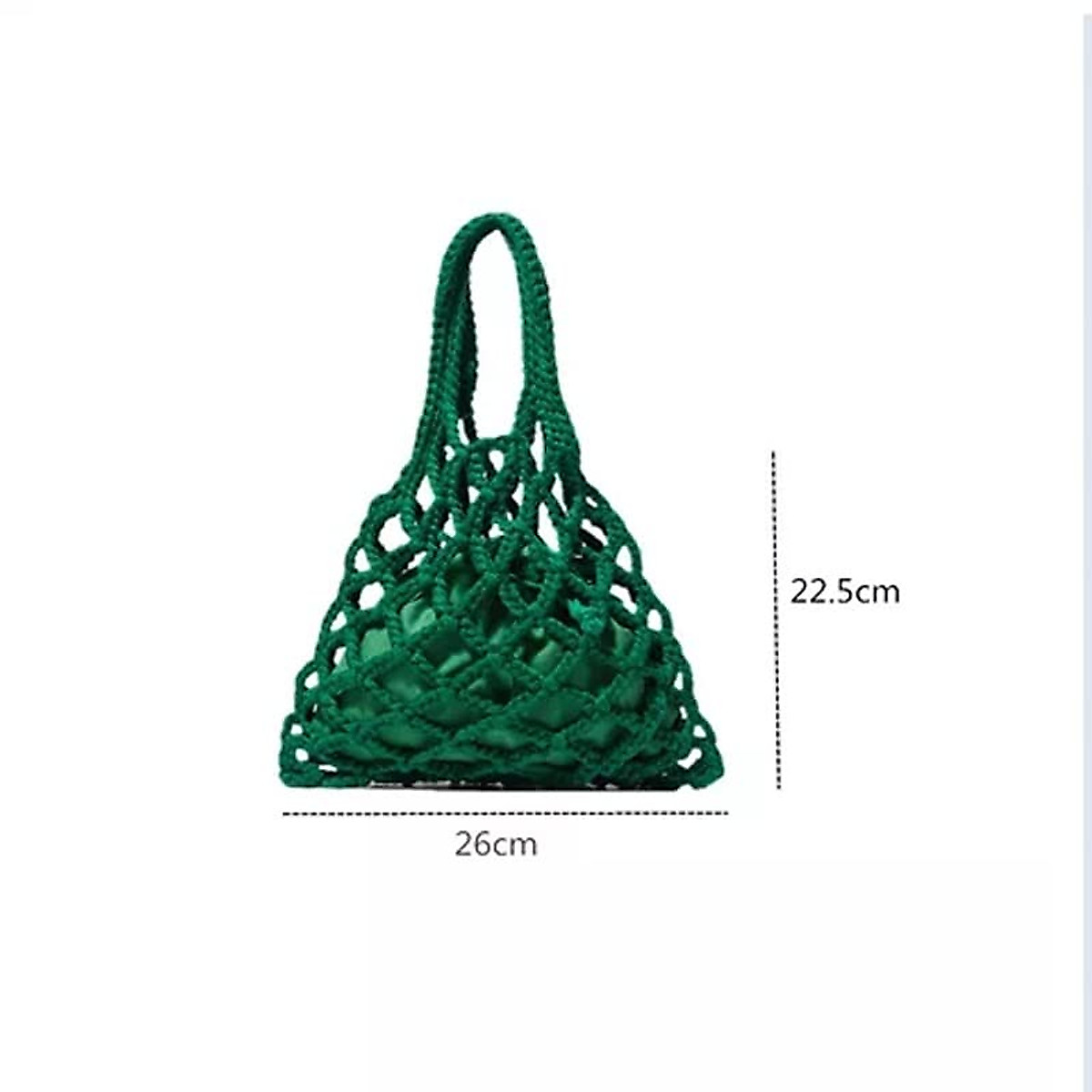 TKFDC Designer Braided Crochet net Bag Women Casual Summer Woven Beach Bucket Tote Bag Purse (Color : D, Size : 22.5 * 26cm)