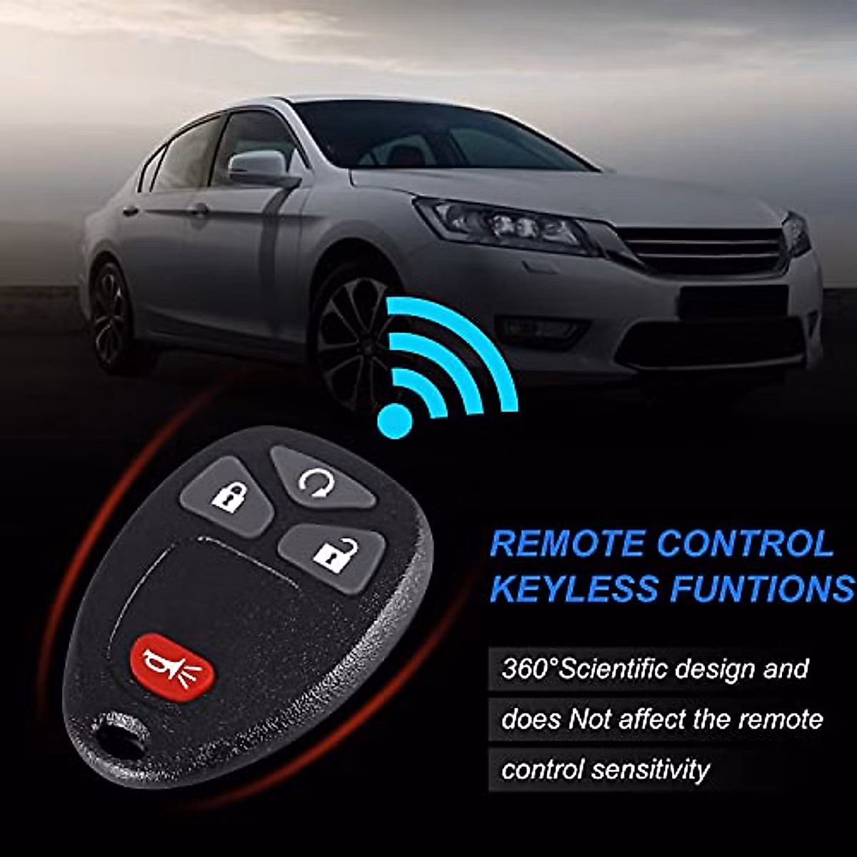 Pilida Key Fob Keyless Entry Remote: Keyless Control Clicker Compatible with Chevy SilveradoTraverse Equinox Avalanche GMC Sierra Pontiac Torrent Saturn Outlook Vue Replacement of OUC60270 OUC60221