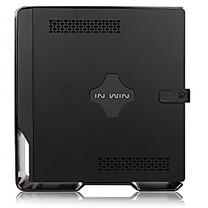 InWin Chopin SECC Mini-ITX Tower Case 150W Power Supply with 4 colors stickers inside, Black Aluminum