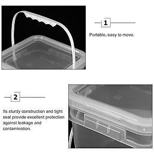 UPKOCH 1.32 Gallon Plastic Storage Bucket with Lid | Food-Grade Multi-Functional Container for Paint, Ice Cream, and More | Reusable Household Pail | Free