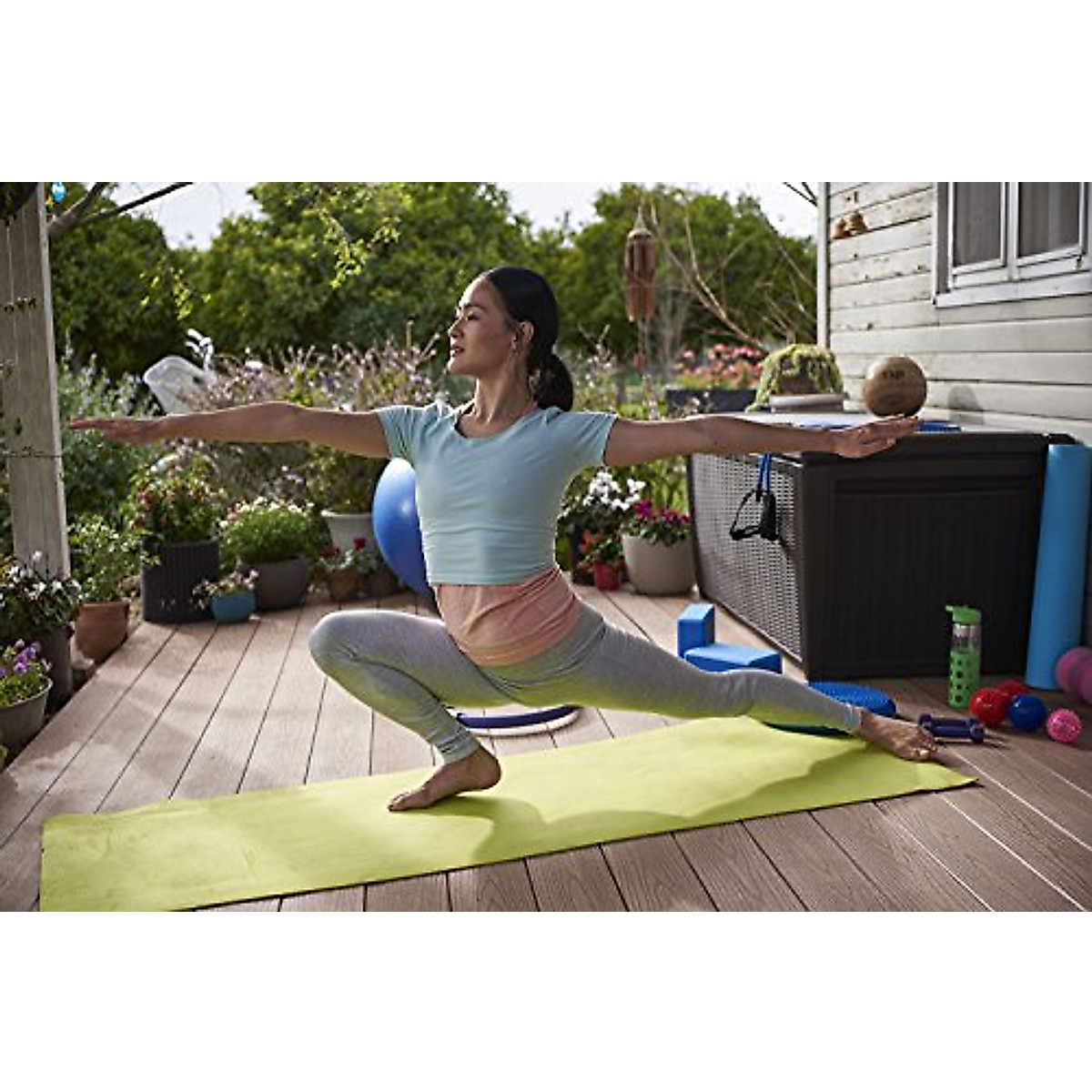 Keter Sumatra 135 gallon Outdoor Storage Rattan Deck Box, Brown