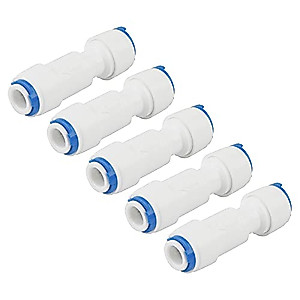1/4-Inch Quick Connect Check Fitting Valve for RO Pure Check Water Valve Reverse Osmosis System Pack of 5