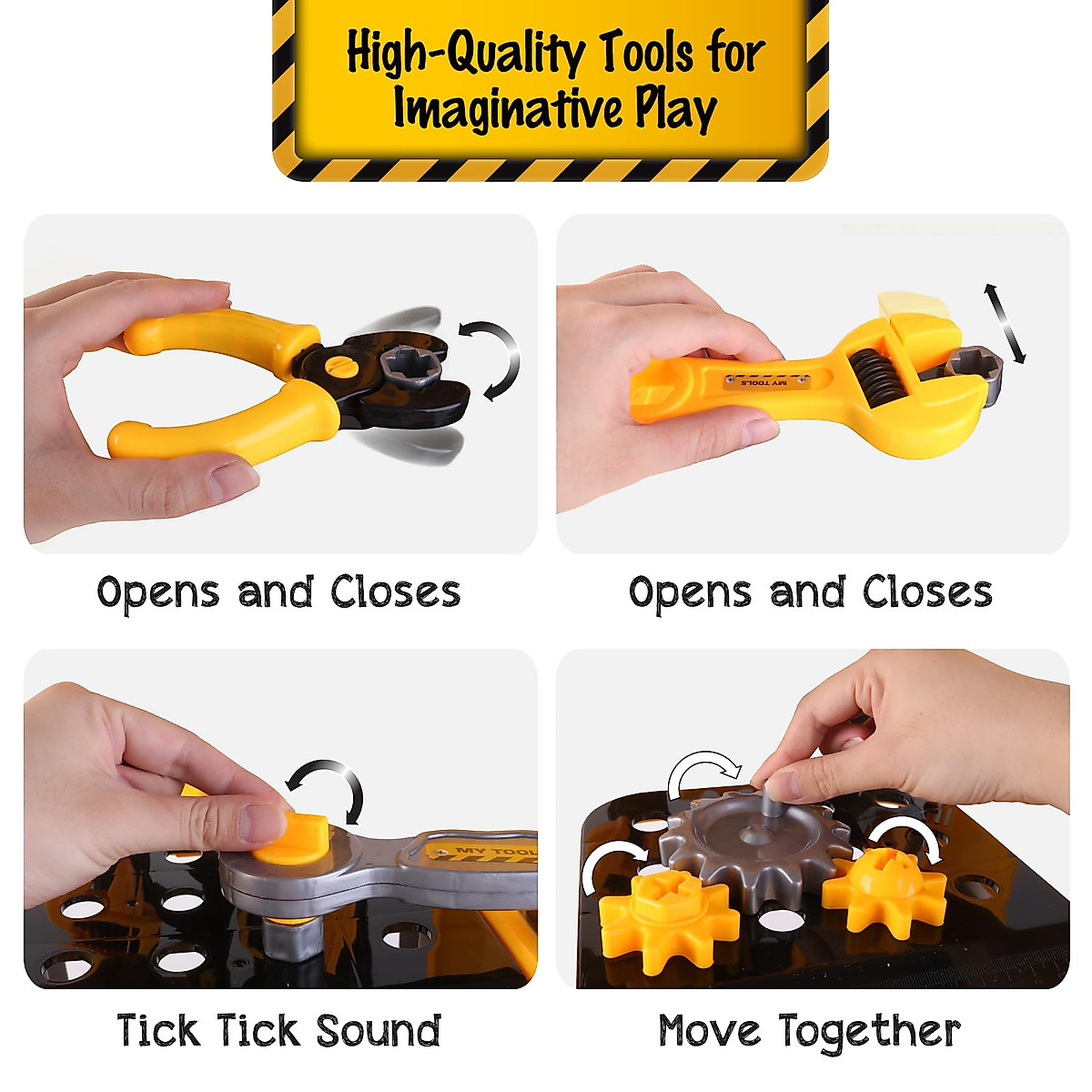 Tool Set with Electronic Toy Drill, Pretend Play for Toddlers, Construction Kits for Kids Ages 3-5 Years Old, Toddler Boy Toys (Workbench)