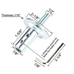 BLSGBUIDING Shaft Arbor Extension 1/2" and 5/8"/ Motor Arbor Threaded Shaft Adapter for Buffing Grinding Wheels/Fit for Bench Grinder - Right 1 Pack