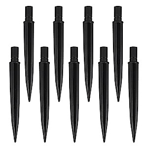 Replacement Lights Stakes Ground Spikes Solar Torch Light Stakes Replacement Garden Spikes Stake Outdoor Led Landscape Decoration for Garden Pathway Lights Black 20pcs Lawn Light