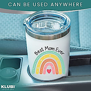 Gifts for Mom from Daughter, Son -Best Mom Ever- 20oz Tumbler Mug - Unique Gift Idea for Mother, Wife, Birthday Present, Husband, Kids, Cute Cup