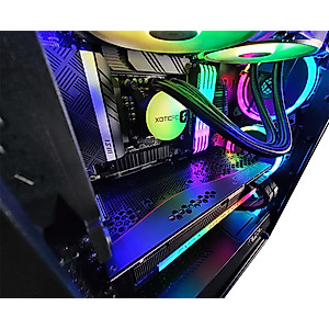 XOTICPC Meshify C Desktop (AMD Ryzen 9 7900X 12-Core 5.6GHz Turbo, 64GB DDR5, 2TB NVMe SSD, RTX 4070 12GB, Win 11H, Wi-Fi 6E) Gaming and Entertainment Liquid Cooled PC
