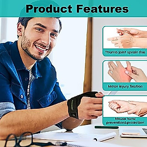 KONSEDIK Thumb Brace,Spica Splint Support for Women&Men Right & Left Hands,Stabilizer for Arthritis,De Quervains Tenosynovitis,CMC Joint,Trigger Finger,Carpal Tunnel(Medium)
