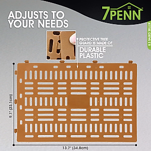 7Penn Tree Trunk Protector Guard - 10pk Plant Protector 13.7 x 9.1in Fruit Tree Fence to Help Shield Trees and Plants