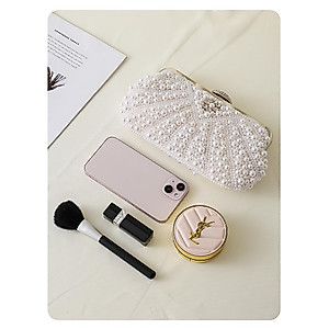 Ofuleo Evening Handbag Pearl Clutch Wedding Bag Formal Purse for Prom Party Dating Casual for Women