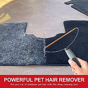 Pet Hair Remover Pro, Dog Cat Hair Remover, Portable Lint Cleaner, Fur Removal Rake Tool, Carpet Scraper, Fuzz Rollers Hairball Shaver Brush for Carpet, Car Mat, Couch, Pet Bed, Furniture & Rug Gray