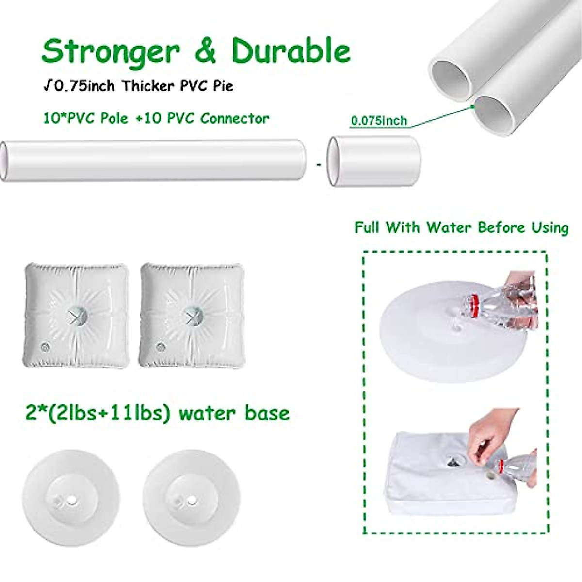 5FT Balloon Column Stand Kit Set of 2 Balloon Stands Arch Kit With Base 2 Table Balloon Stand Balloon Clips Knotter for Wedding Baby Shower Birthday Bachelorette Party Supplies