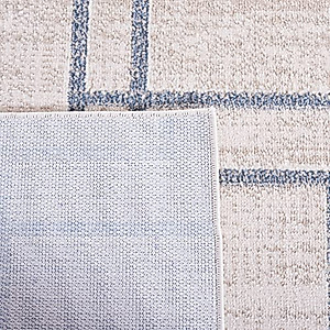 Safavieh Blair Collection Machine Washable Slip Resistant 2'2" x 8' Beige/Grey BLR238B Entryway Foyer Living Room Bedroom Kitchen Runner Rug