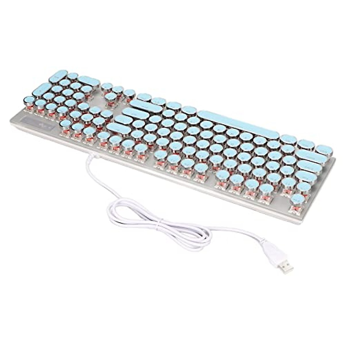 LBEC Mechanical Keyboard, Red Switch Mechanical Gaming Keyboard 104 Keys RGB Backlight for Office (Red Switch)