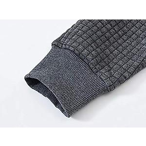 YuKaiChen Mens Hoodies Casual Midweight Long Sleeve Sweatshirt Dark Grey X-Large