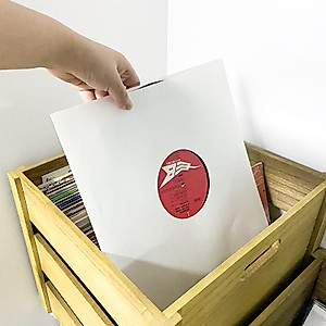 sdroceRyaM 20 Pack Vinyl Record Inner Paper Sleeves 12 Inches Anti-Static White Kraft Paper Premium Acid Free Protection Covers for 33 RPM Record Vinyl