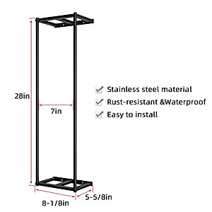 28" Wall Towel Rack for Bathroom Towel Rack Wall Mounted Towel Holder for Rolled Bath Towels,New Upgrade 3 Bars Towel Rack