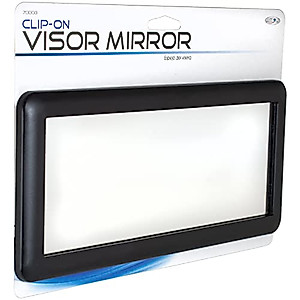 Custom Accessories 70003 Black Deluxe Visor Mirror