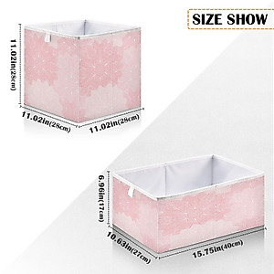 Kigai Pink Mandala Rectangular Storage Bins - 16x11x7 In Large Foldable Storage Basket Fabric Storage Baskes Organizer for Toys, Books, Shelves, Closet, Home Decor