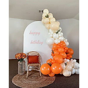 FOTIOMRG 110pcs Orange Balloon Garland Arch Kit, 18 12 10 5 inch Orange Latex Balloons Different Sizes Pack for Birthday Graduation Baby Shower Halloween Christmas Wedding Party Decorations