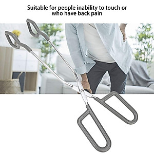 Tyenaza Toilet Aid Tongs, 12'' Toilet Paper Tongs Self-Wiping Tool, Bottom Wiper Aids Self-Wipe Hygiene Assistance Tool for Pregnant Elderly