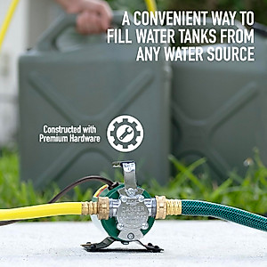 SumpMarine Water Transfer Pump, 115V 330 Gallon Per Hour - Portable Electric Utility Pump with 6' Water Hose Kit - To Remove Water From Garden, Hot Tub, Rain Barrel, Pool, Ponds, Aquariums, and More